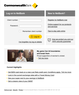 Commonwealth NetBank Login, Log On: NetBank Internet Banking