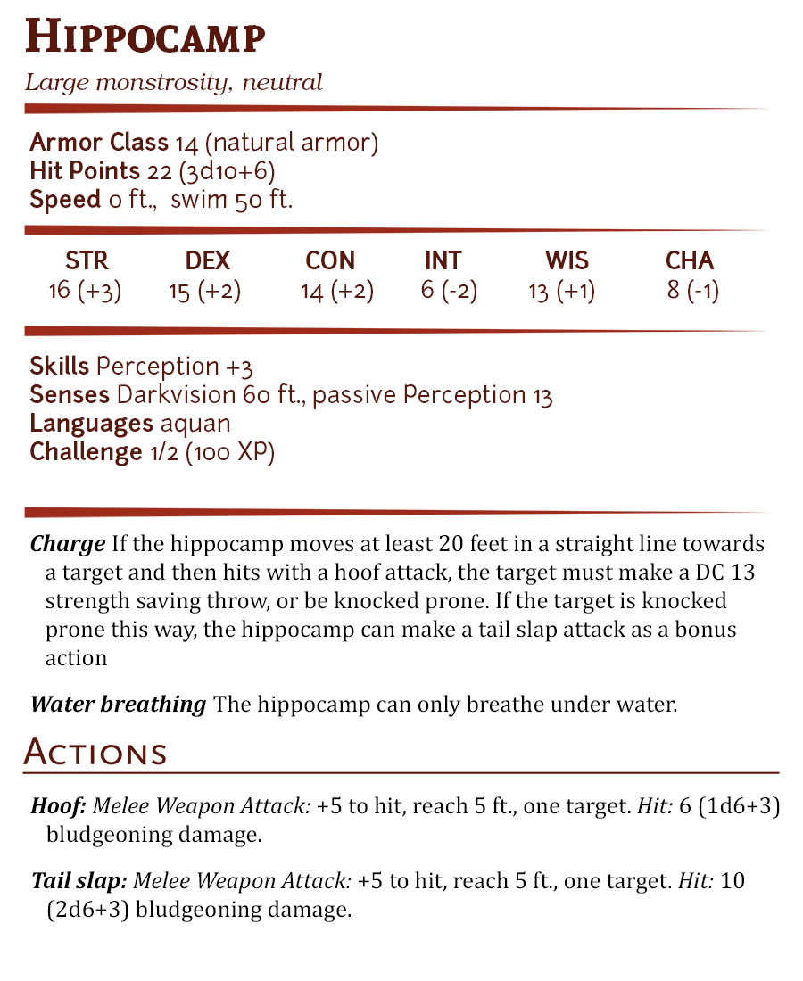 Inktober Monstrosities: H for Hippocamp
