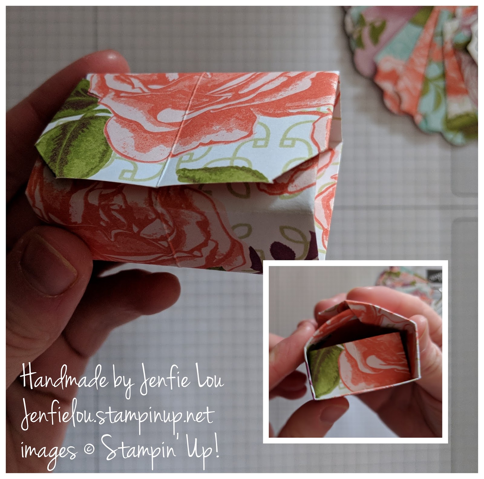 Handmade by Jenfie Lou: Mini Origami Treat Box Tutorial plus GIVEAWAY!