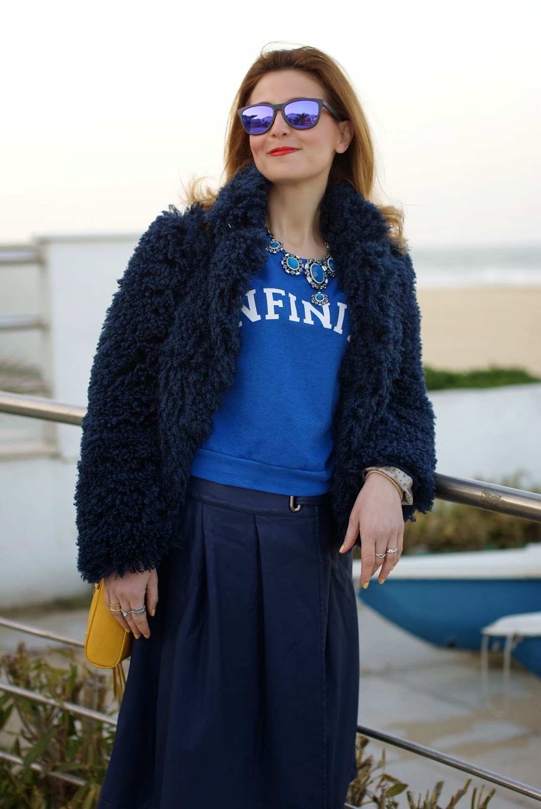 Faux leather and fur, True blue | Fashion and Cookies - fashion and ...