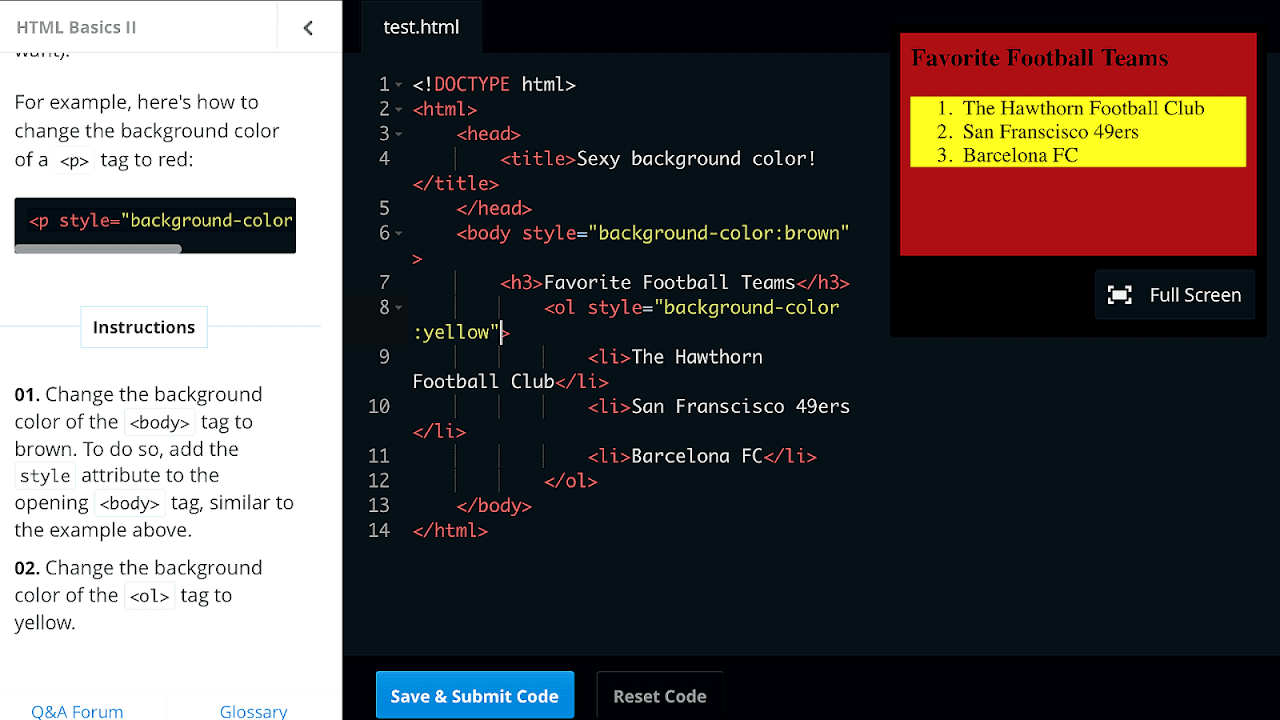 Background Color Css Code Ground Choices