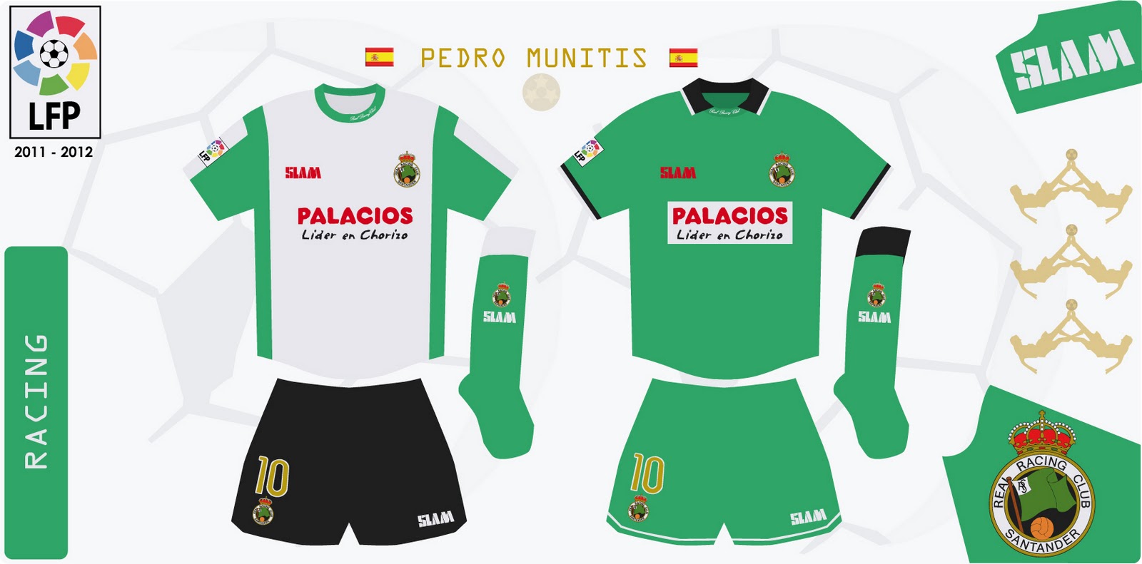 Design Futbol Kits: Racing Santander 2011 - 2012 (Liga BBVA)