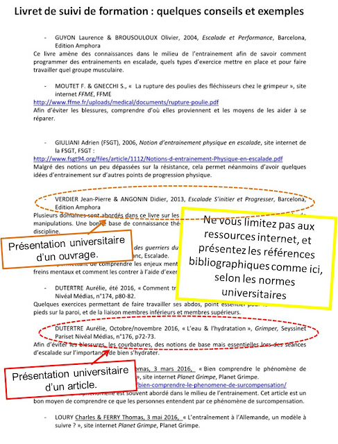 Livret de suivi de formation