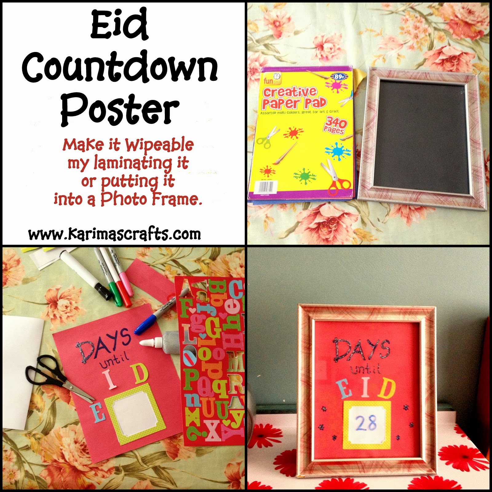 Karima's Crafts: Eid Countdown Poster (Wipeable) - 30 Days of Ramadan ...