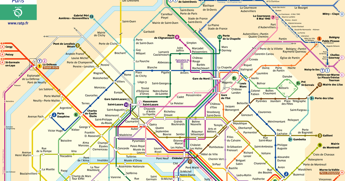 Paris Já!: Como andar no metrô de Paris: mapa e funcionamento do Metrô ...