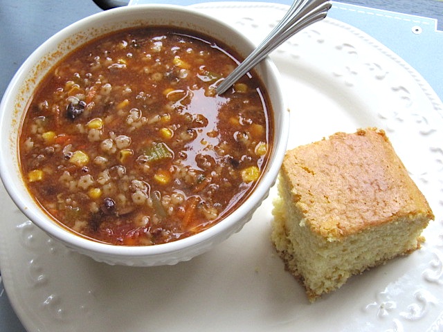 Sew Many Ways...: Corn Bread and Pantry Soup Recipes...