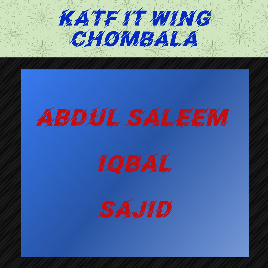KATF CHOMBALA BLOG