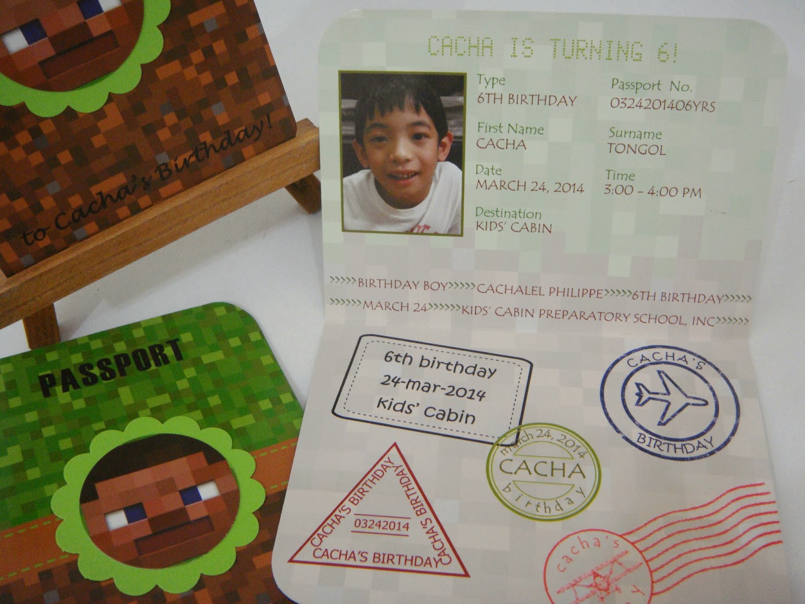 Style UR Party: Minecraft Themed Passport Invites