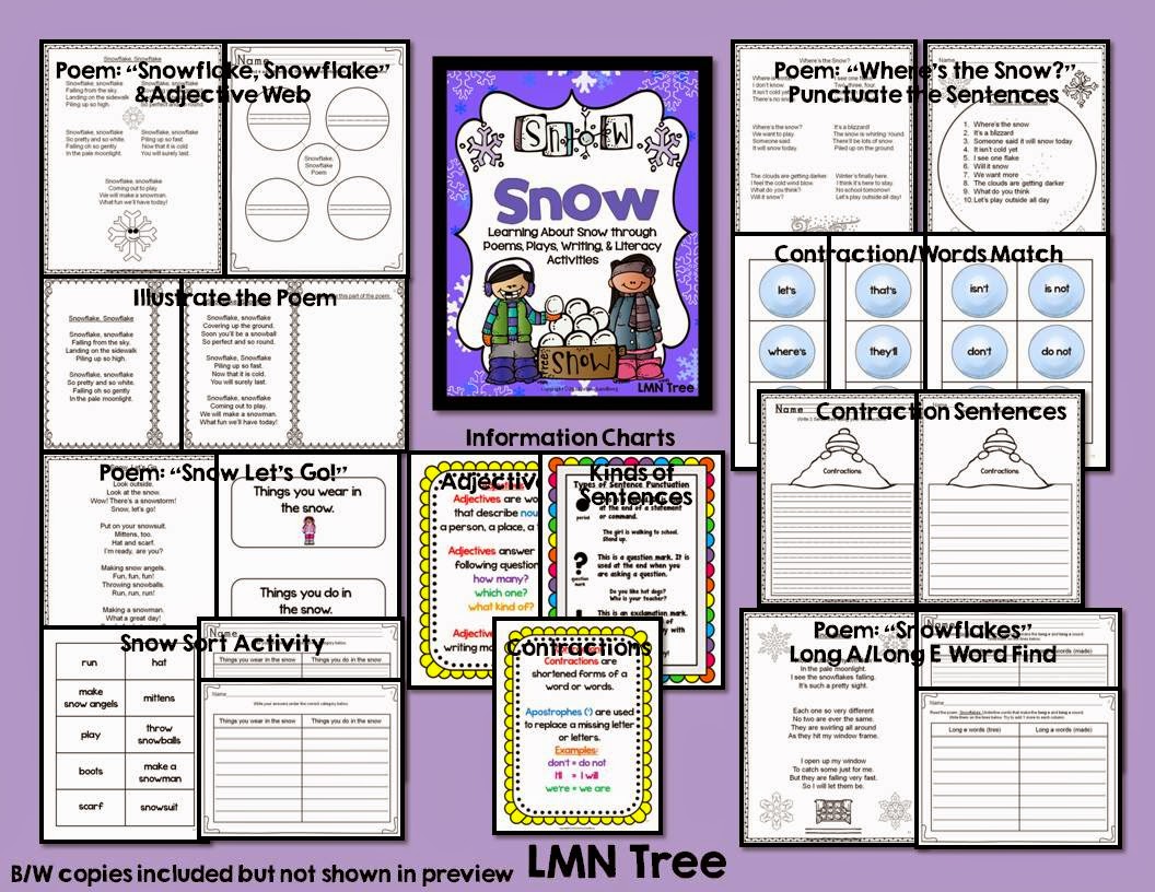 LMN Tree: Let it Snow! with Snow Poetry and a Freebie
