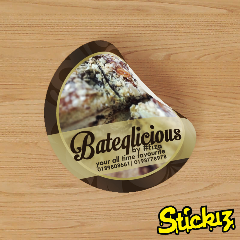 Stickiz Blog: Contoh Design Sticker Untuk Kek Batik By Bateqlicious