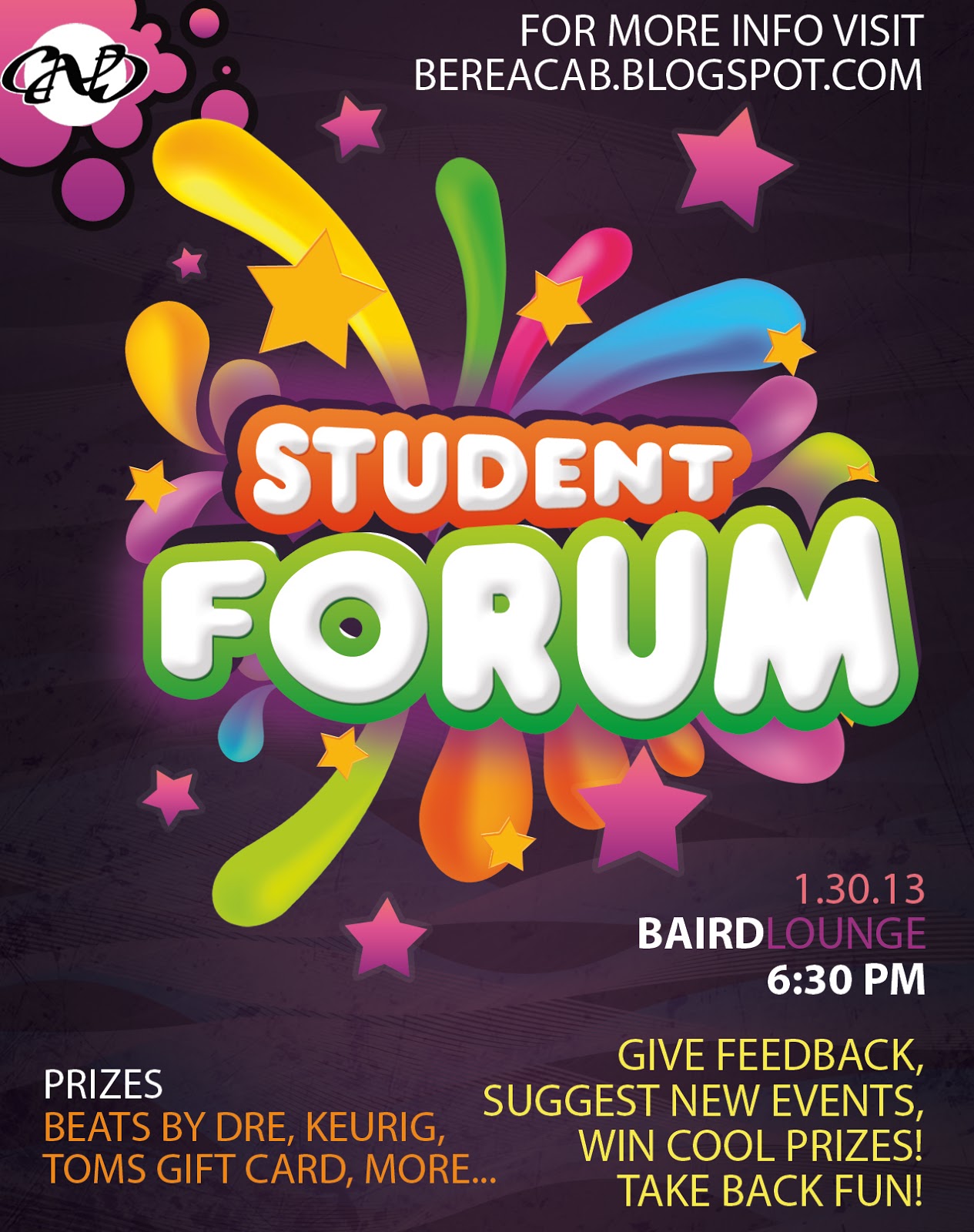 BC CAB: TAKE BACK FUN: Student Forum