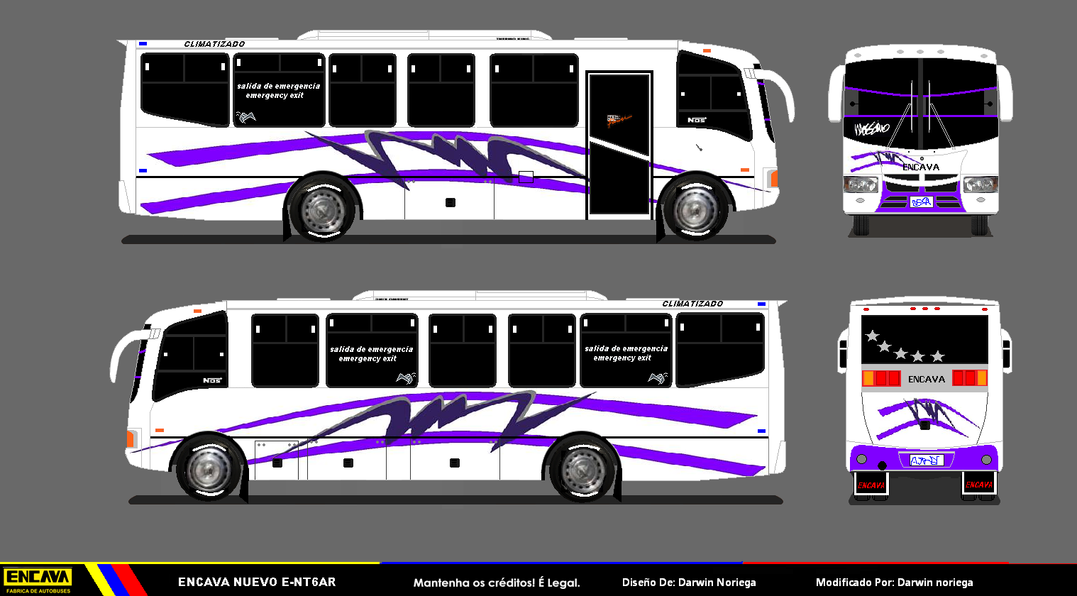 Diseños Autobuses VNZLA: encava nuevo (diseño ficticio)