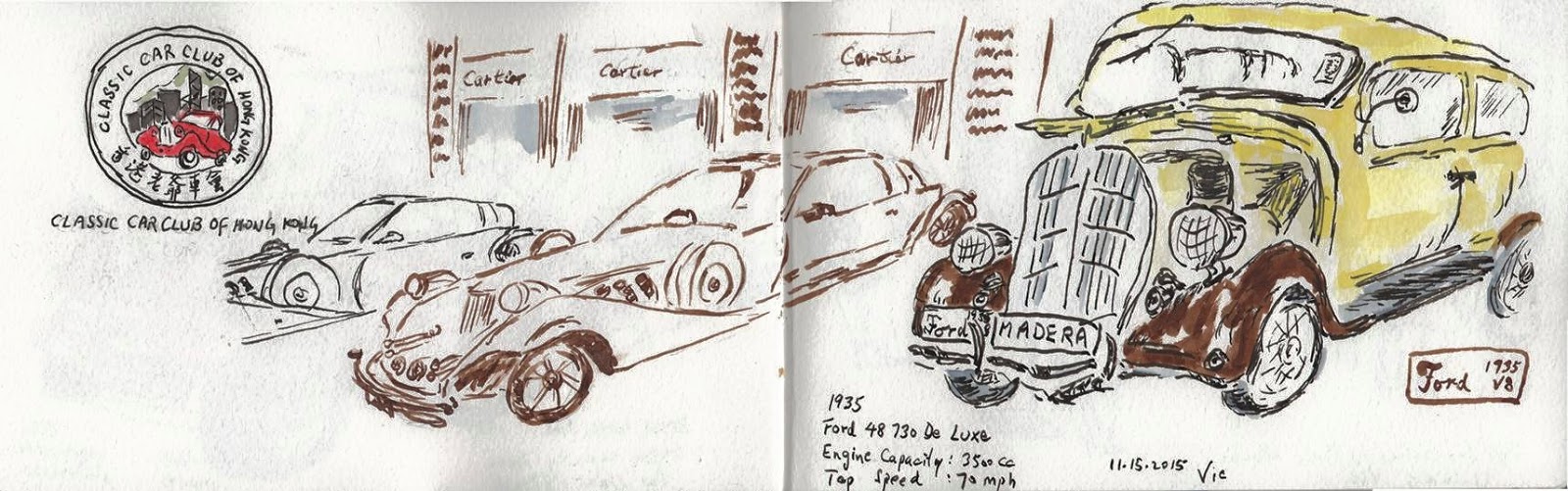Sketching My Life : The 1935 Ford V8