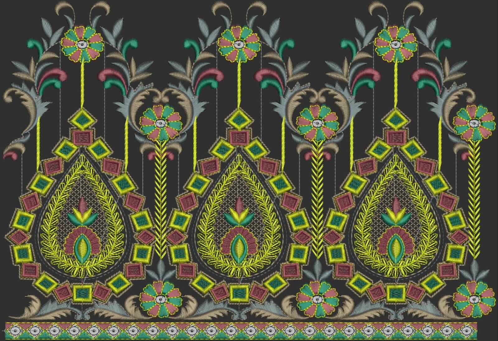 EmbDesignTube: 3 mm Ladies Top Embroidery Design