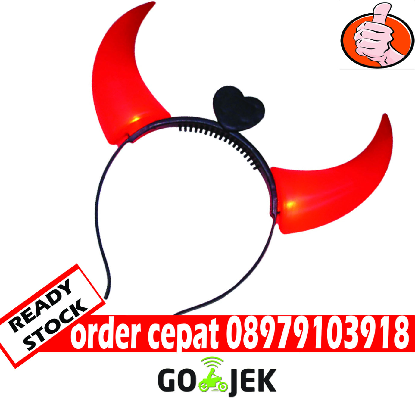 JUAL BANDO DEVIL BANDO TANDUK BANDO NYALA BANDO HALLOWEEN MURAH JAKARTA
