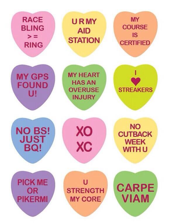 TWINS RUN in our family: Runner Candy Hearts - My GPS Found U