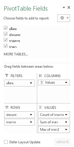 PivotTable สามารถช่วยอะไรได้บ้าง ~ Computer Knowledge