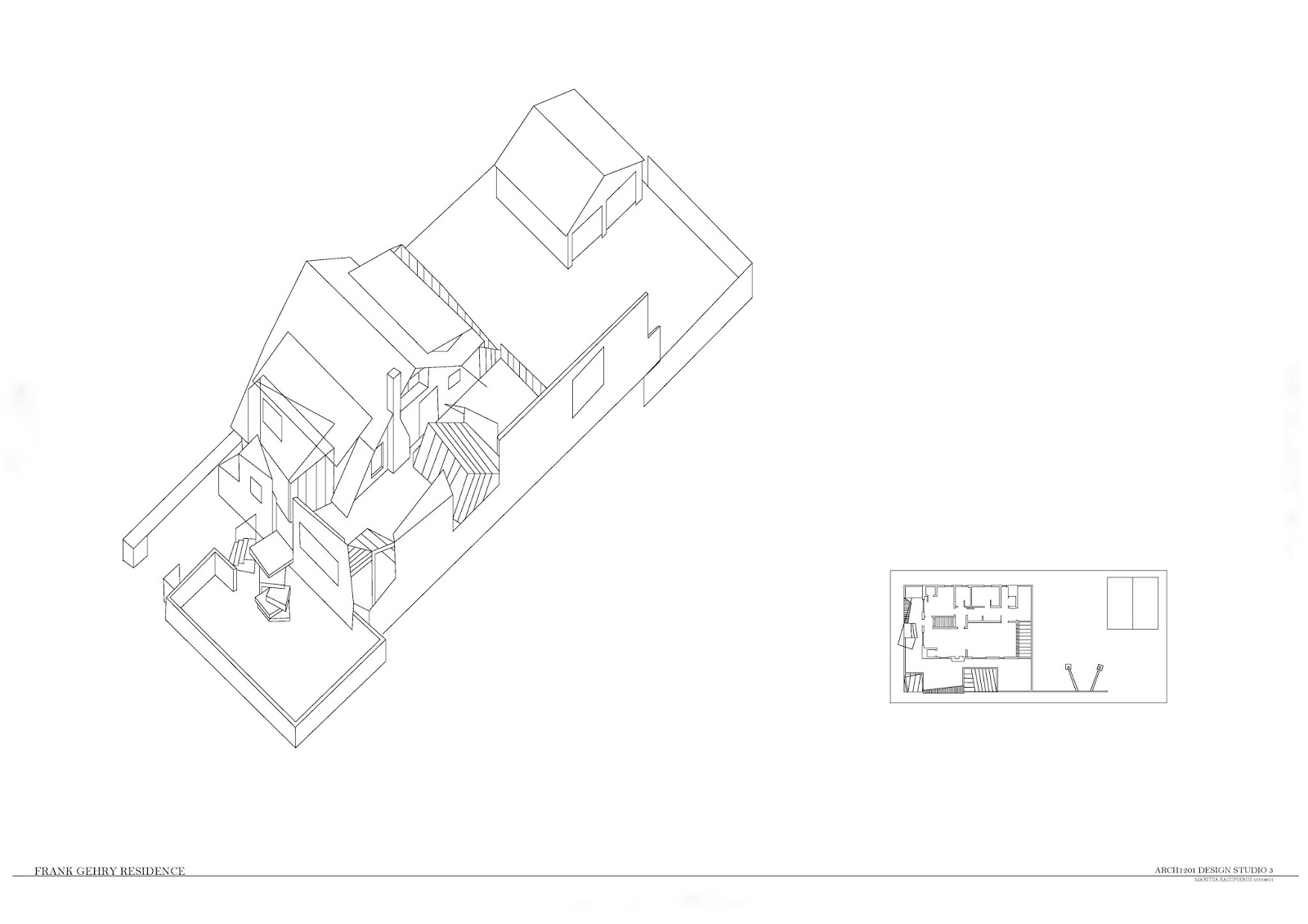 ARCH1201 Design Studio 3: Project One- Frank Gehry Residence