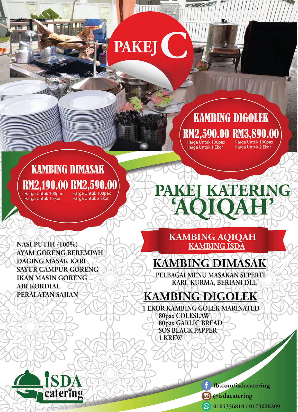 PAKEJ KATERING UNTUK MAJLIS KENDURI AKIKAH/AQIQAH ~ ISDA Catering ...