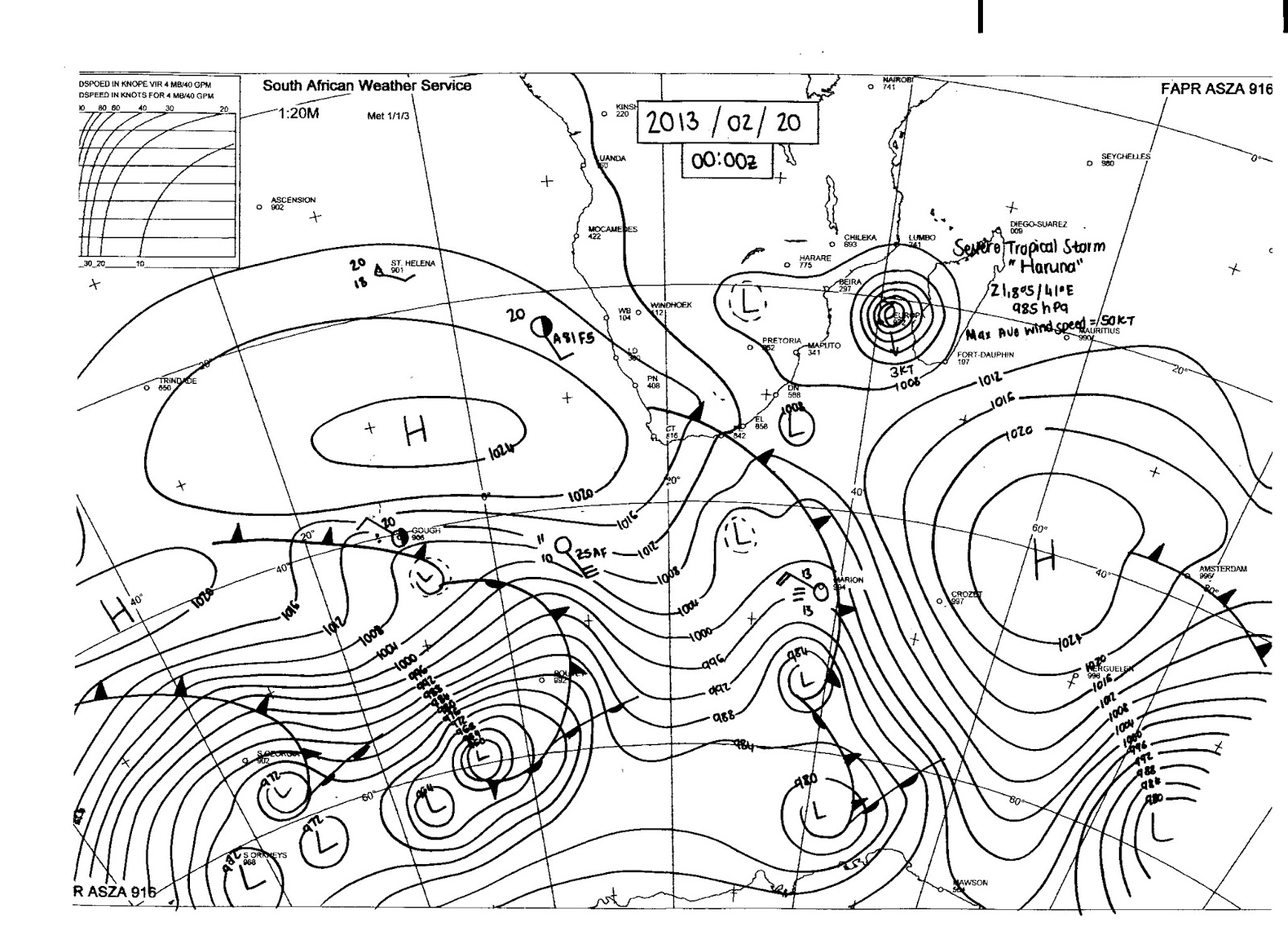SA Weather and Disaster Observation Service: SA Sea Level Synoptic ...