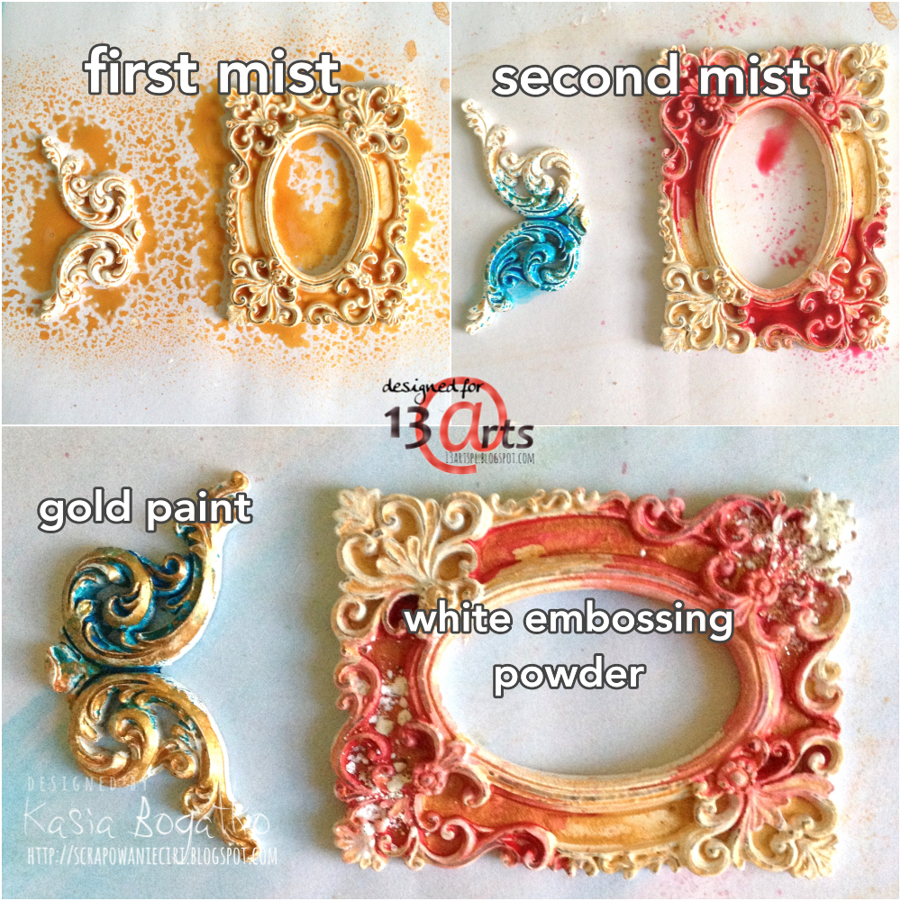 13 arts: How to decorate metal and resin elements - tutorial by Kasia ...