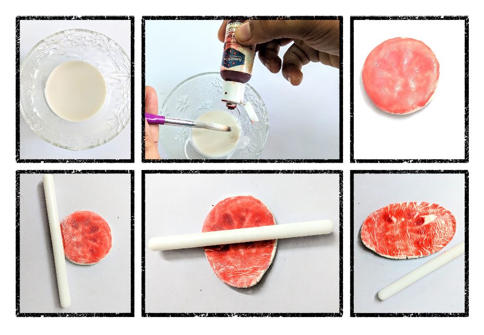 Crackled fondant technique with just two ingredients