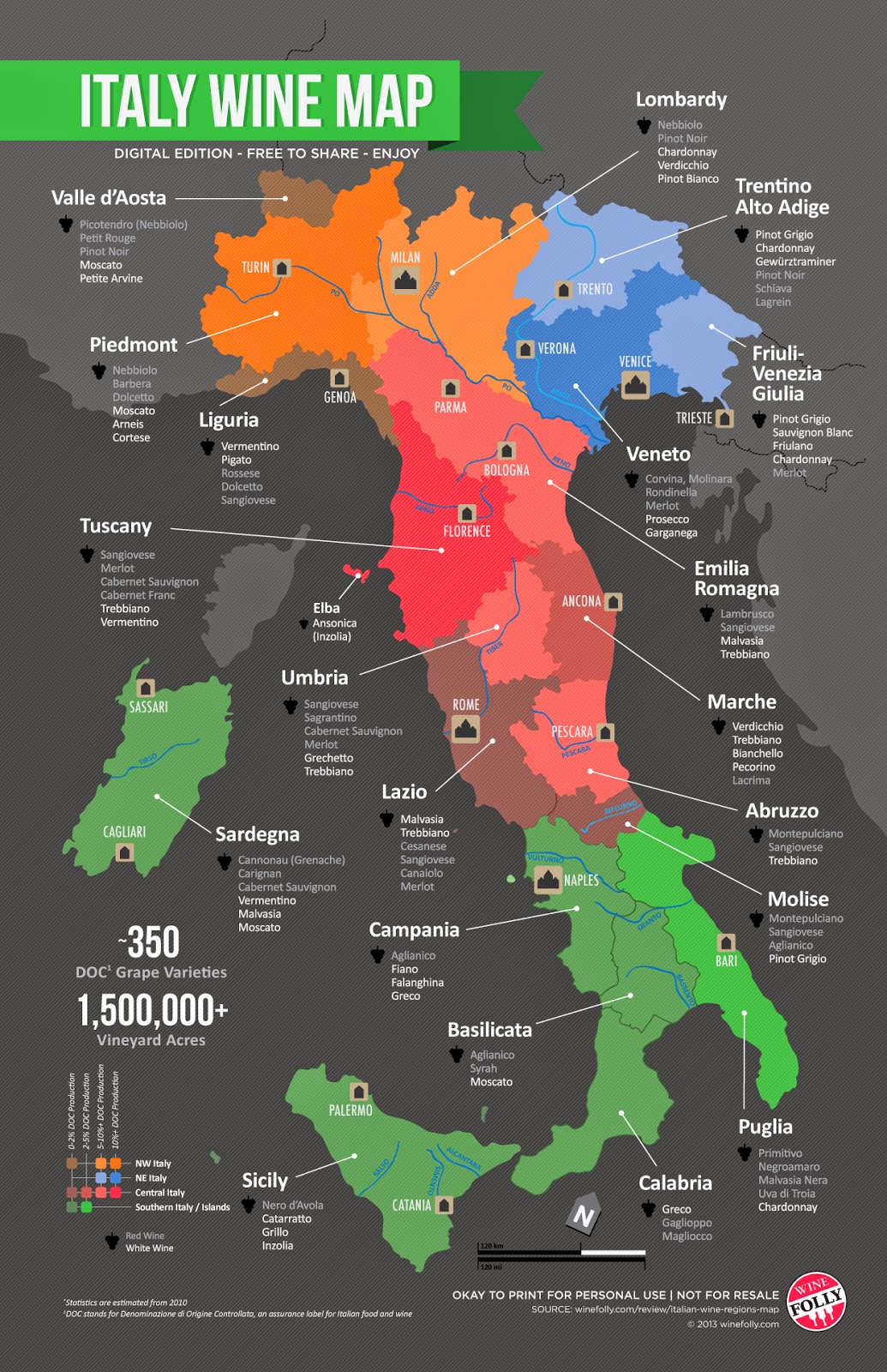 Italian wine regions | Italy wine, Wine region map, Wine map