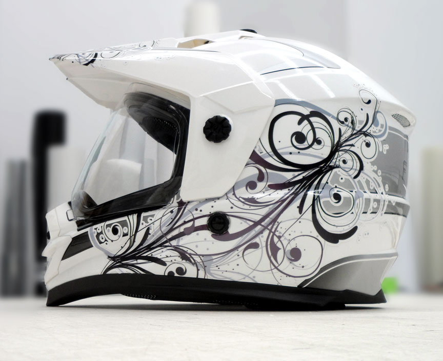 omecca custom graphic design: Vinyl on a Helmet