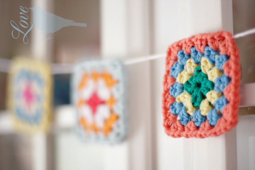 Love The Blue Bird: Granny Square Bunting...