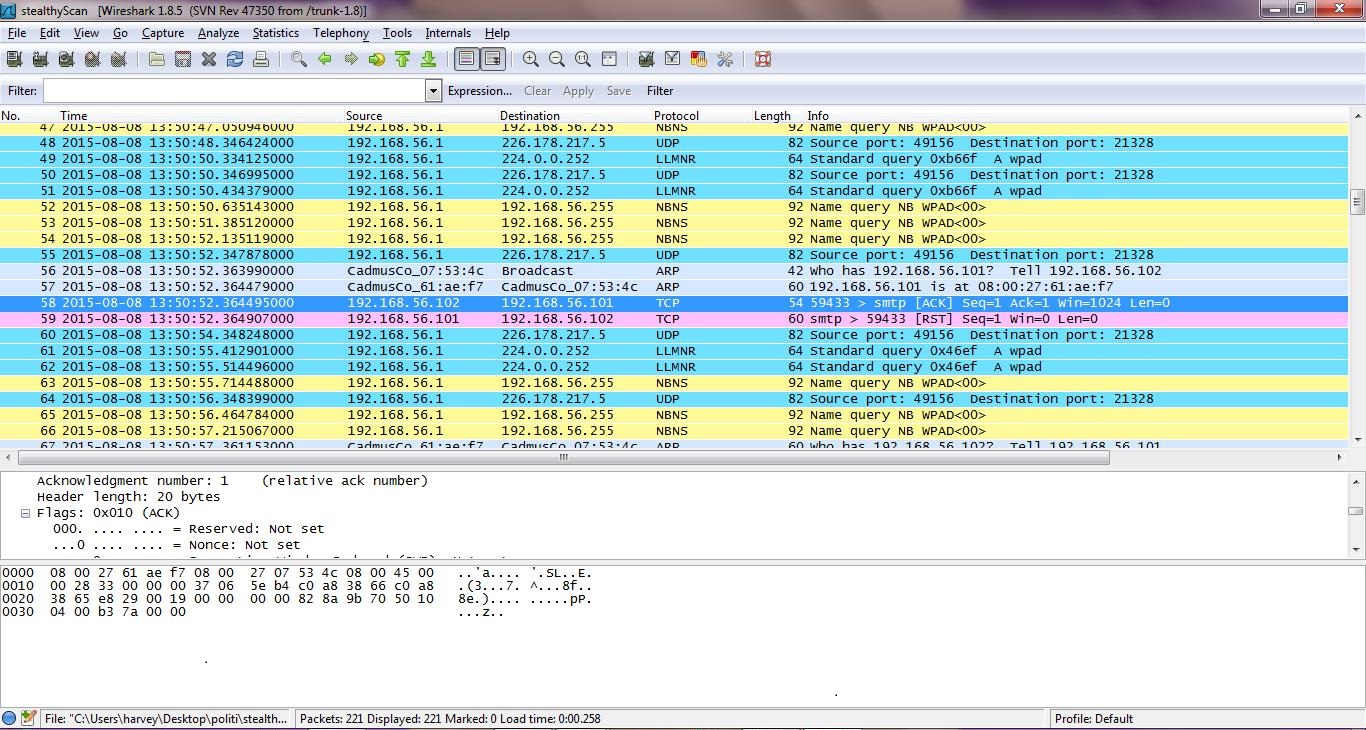 Anything Computer Forensics And Security Evidence Of Nmap In Wireshark Files