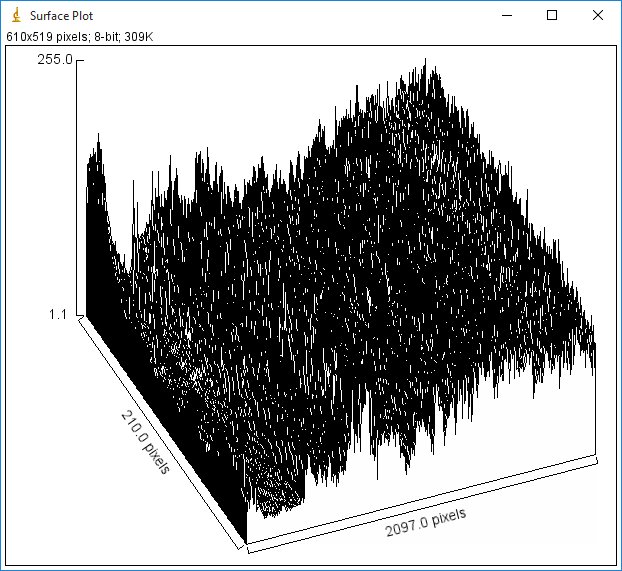 My imageJ: Surface Plot รูปแบบการสร้าง profile ภาพ ในรูปแบบกราฟ 3D