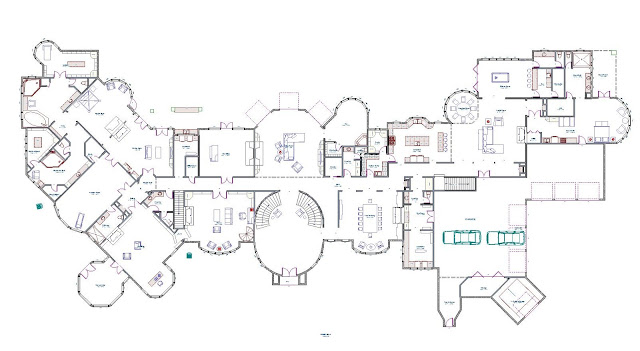 Mansions & More: Partial Floor Plans I Have Designed Part 2