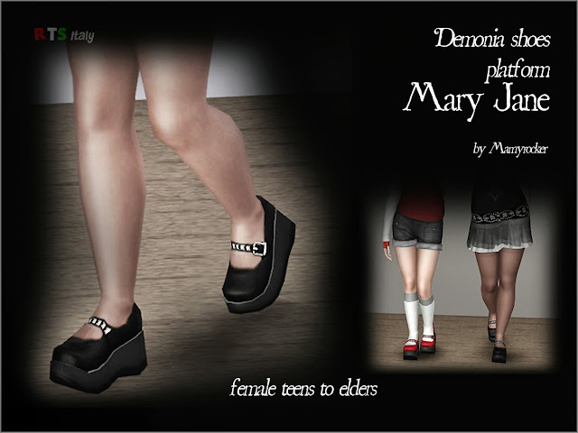 Rock The Sims Italy \m/: MARY JANE PLATFORM (Demonia shoes)