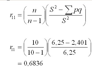 Menghitung Reliabilitas Tes Rumus KR-20 | Info Paling Tahu
