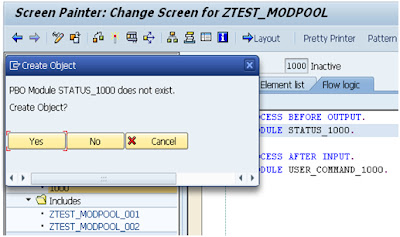 SAP Blogs: Step by Step Module pool program