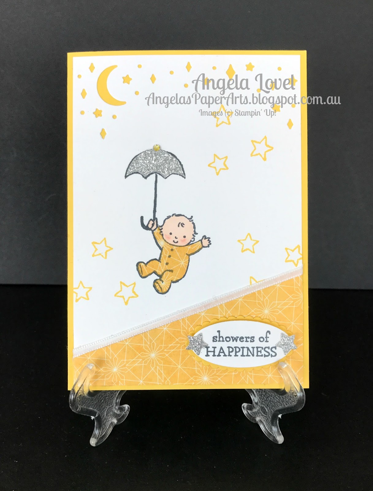 Angela's PaperArts: Moon baby card with a sneak peak