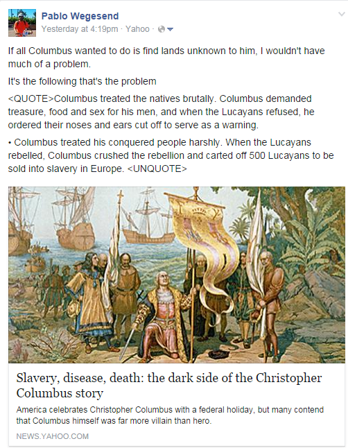 Pablo's Blog: Explorers, Discoverers and Conquerors