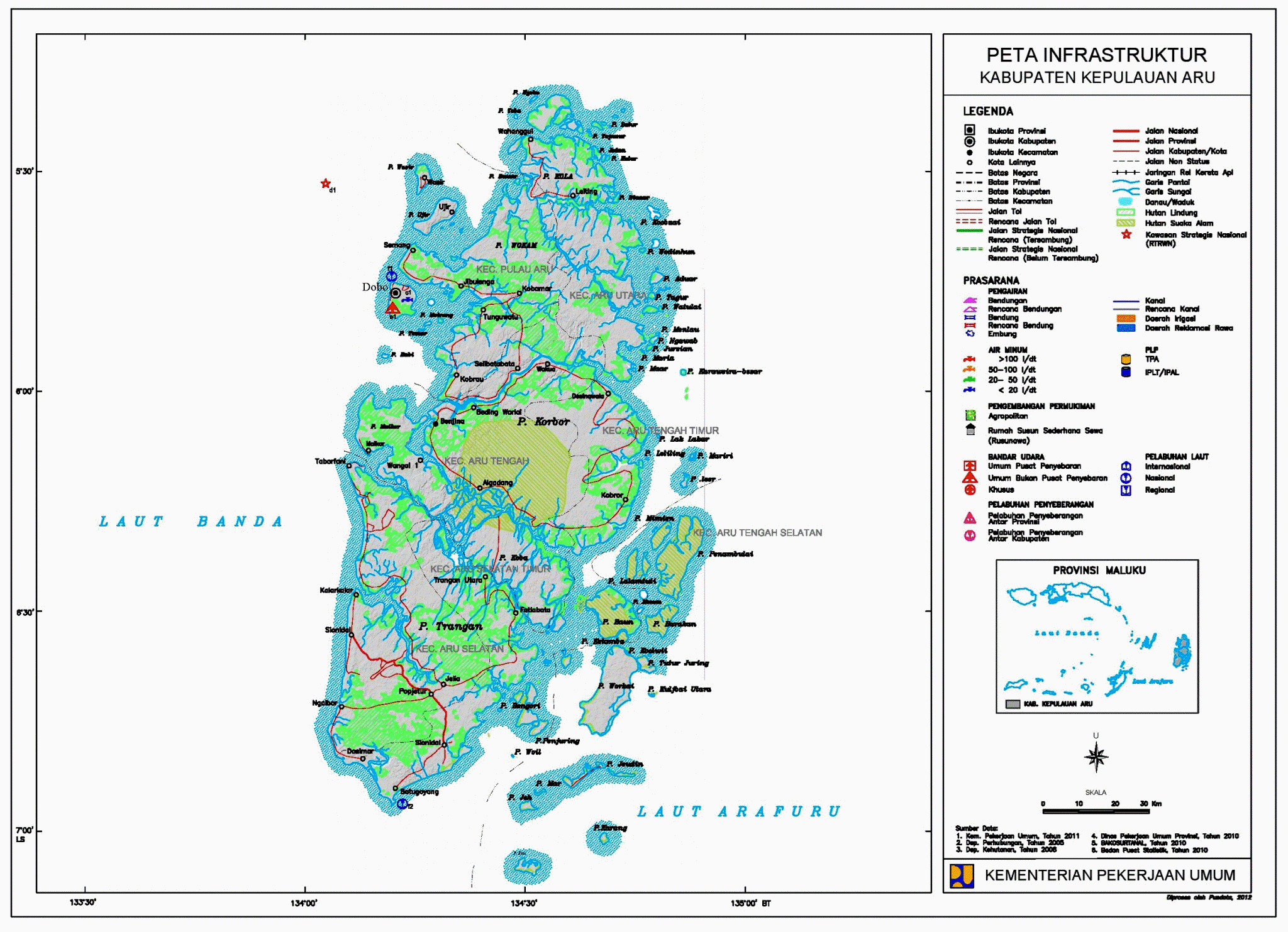 Peta Kabupaten Kepulauan Aru