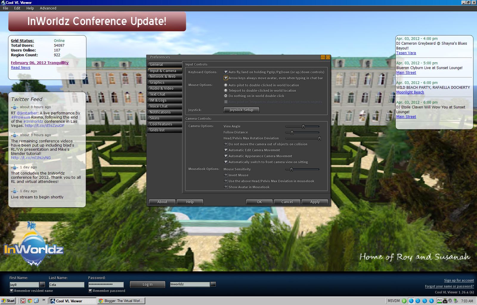 The Virtual World Technologist: Cool VL Viewer V1.26.4.6 Taking Viewer1 ...