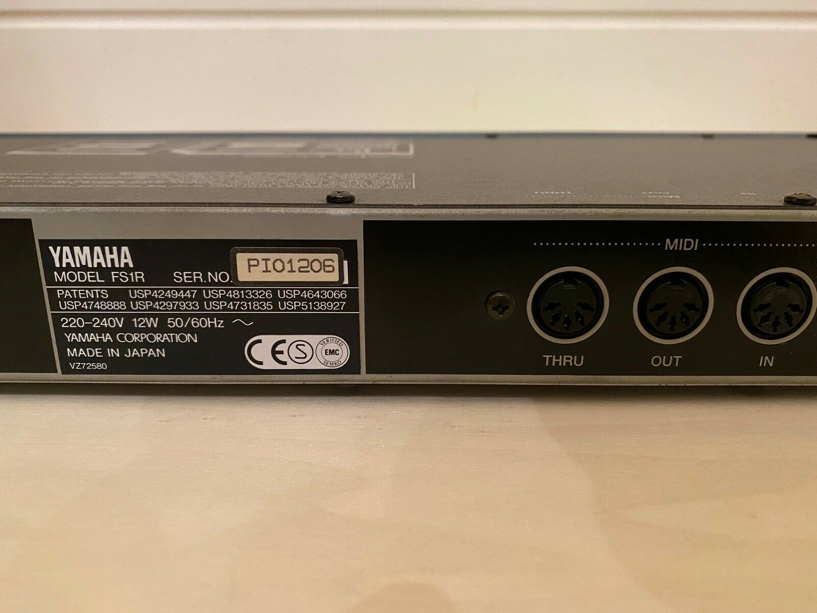 MATRIXSYNTH: Yamaha FS1R Formant FM Rack Synth SN PI01206