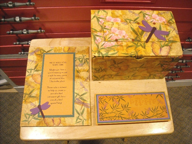 Robin's Birdhouse: Retirement Party Memory Box