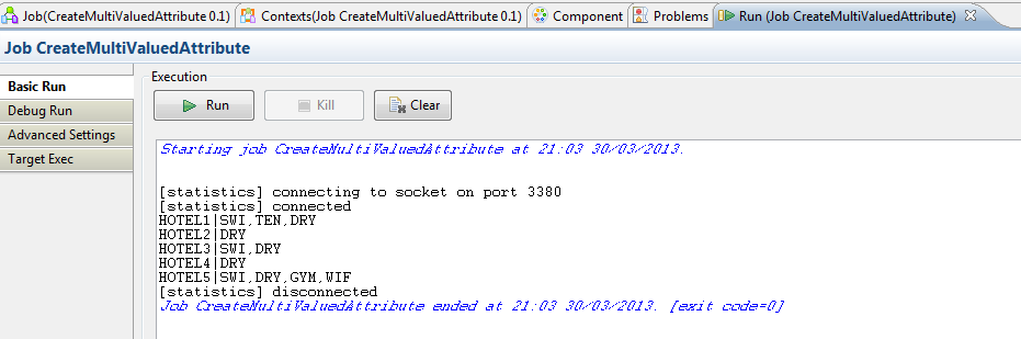 Bekwam Blog: Creating a Multi Valued Attribute in Talend Open Studio