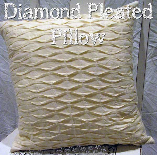 Flashback Friday - Diamond Pleated Pillow - Sew Half Crazy