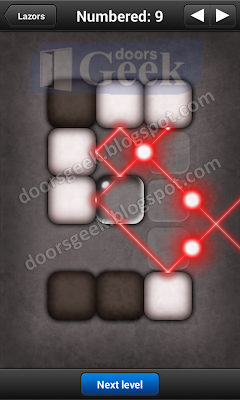 Lazors Numbered Level 9 Solution ~ Doors Geek