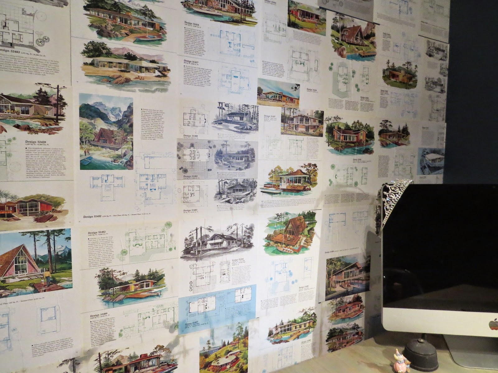 Office papers! Papered! Wall done! Yay fun! - Flipping the Flip