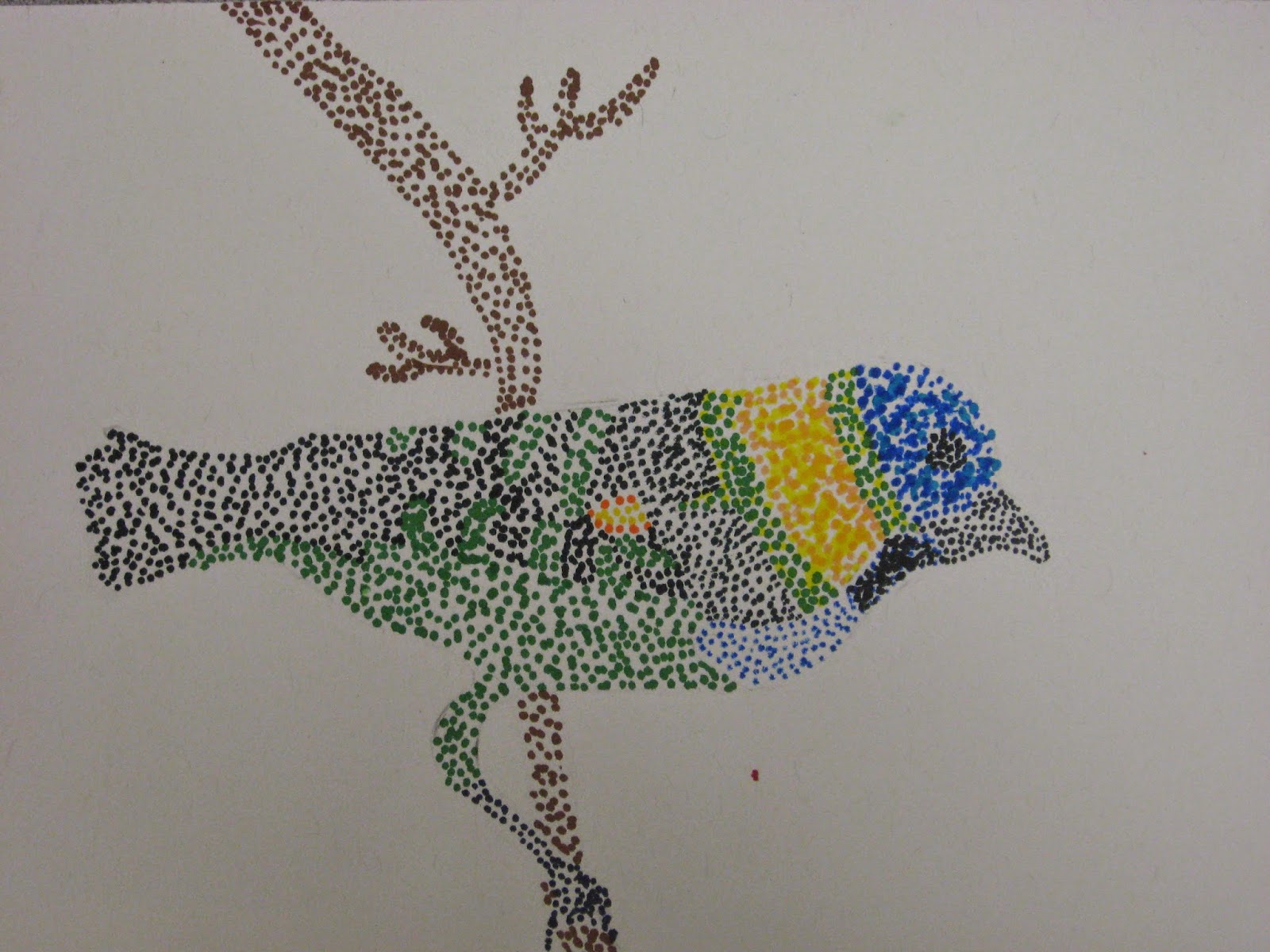 Miss Young's Art Room: Pointillism Birds with 5th Grade Students
