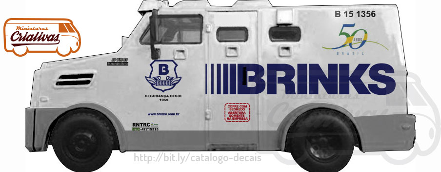 Carro Forte Brinks 50 anos Brasil | Decais Criativos