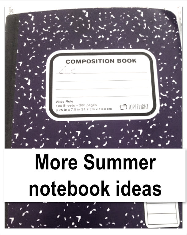 Teaching Tuesday: More Summer Notebook Ideas |TripleZmom