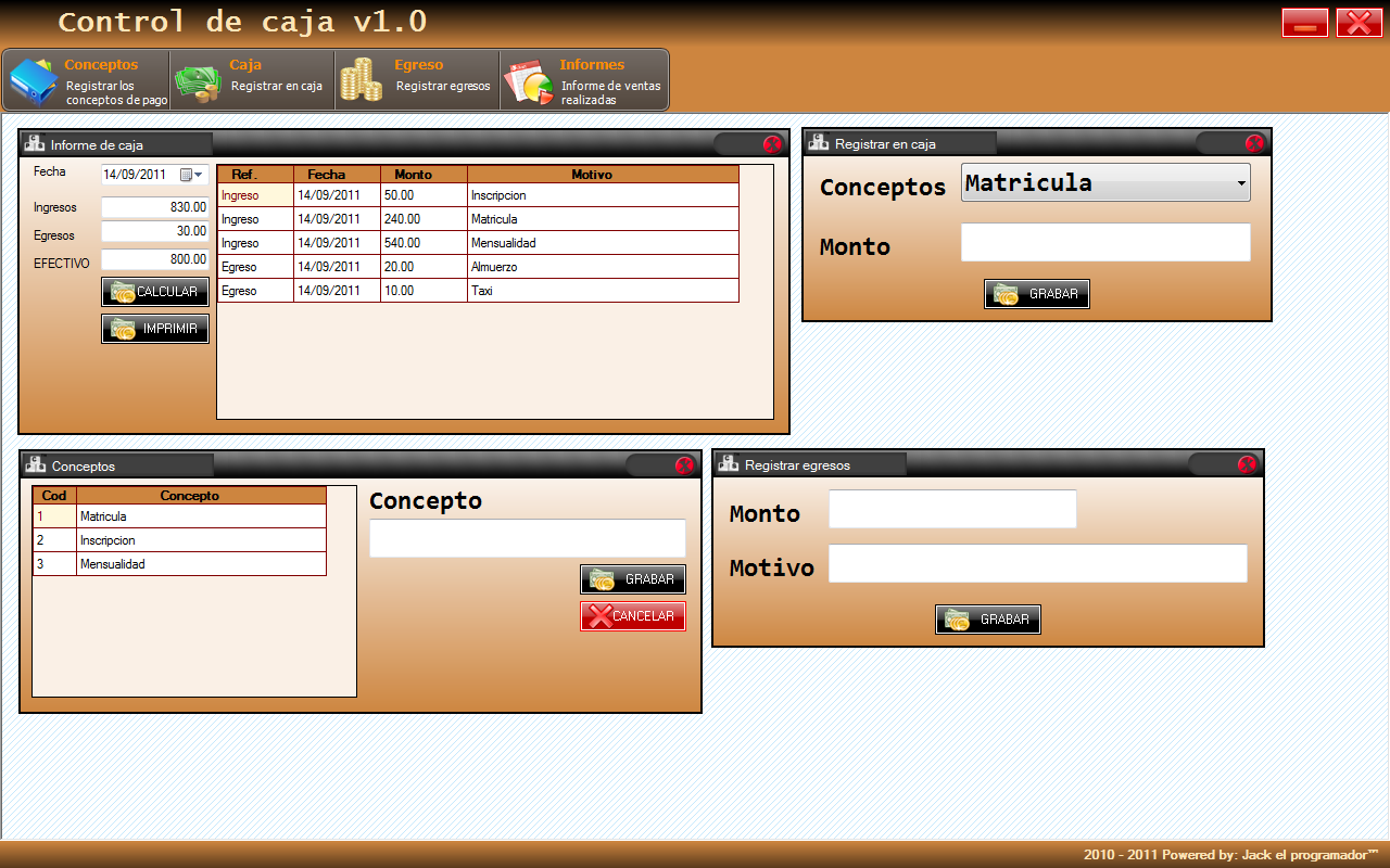 Control de caja en N capas con codigo fuente ~ Jack el programador™