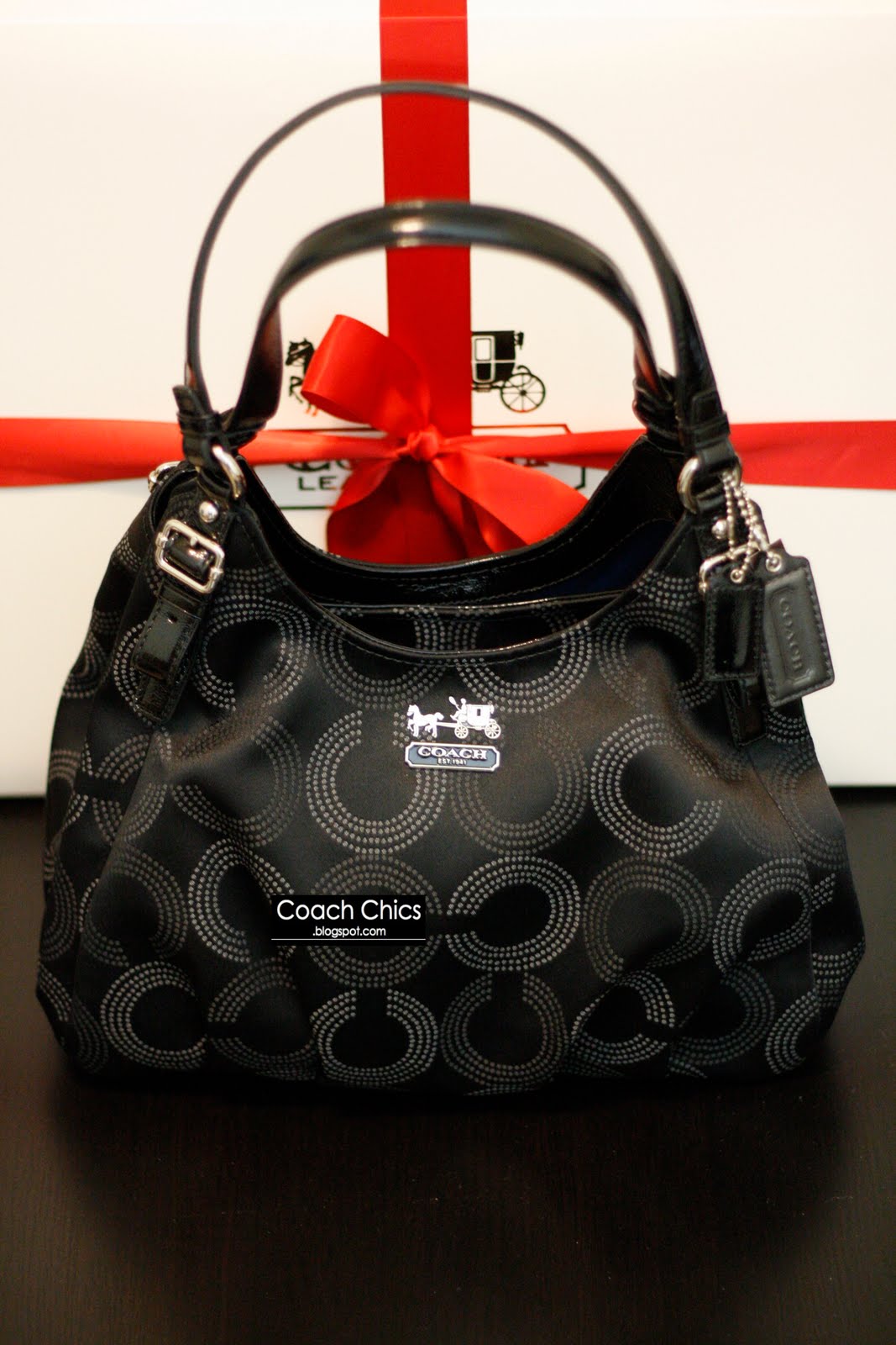Coach Chics: NEW!! Coach Madison Dotted Op Art Maggie Shoulder Bag